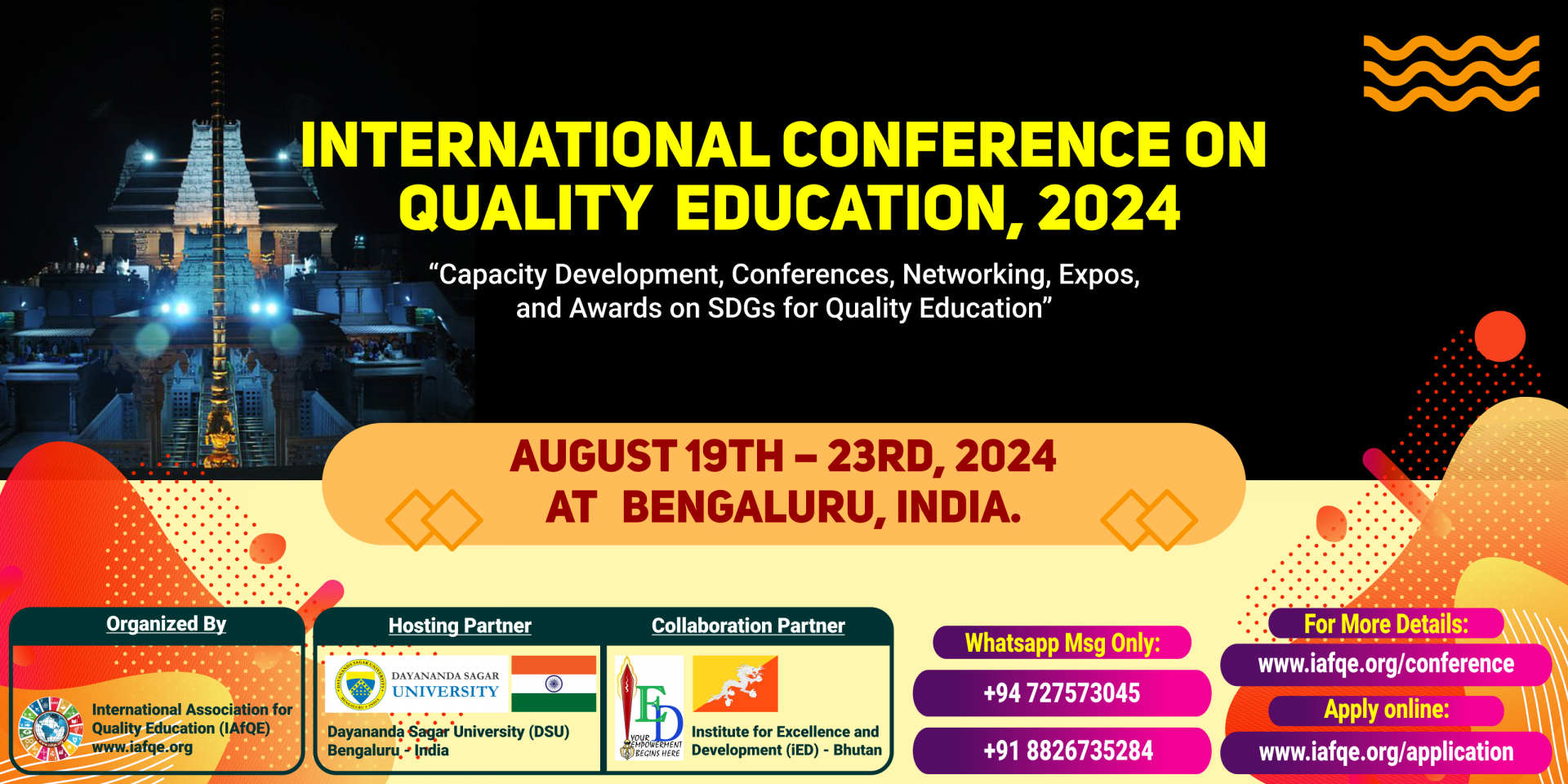 International Conference on Quality Education, 2024 August, Bengaluru ...