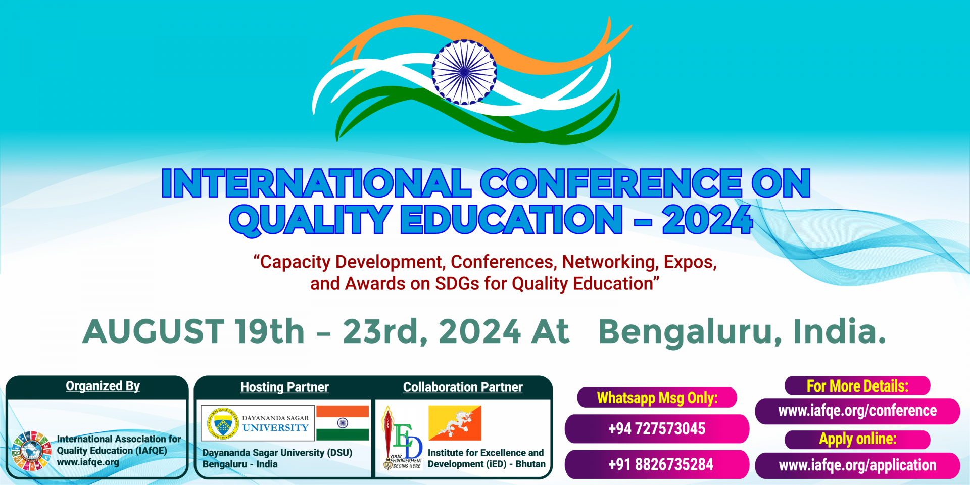 International Conference on Quality Education, 2024 August, Bengaluru ...