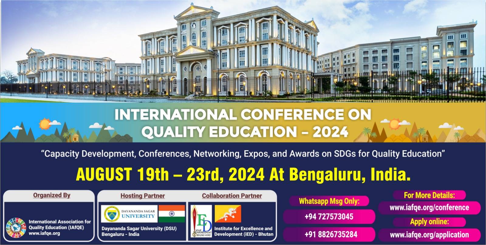 International Conference on Quality Education, 2024 August, Bengaluru ...